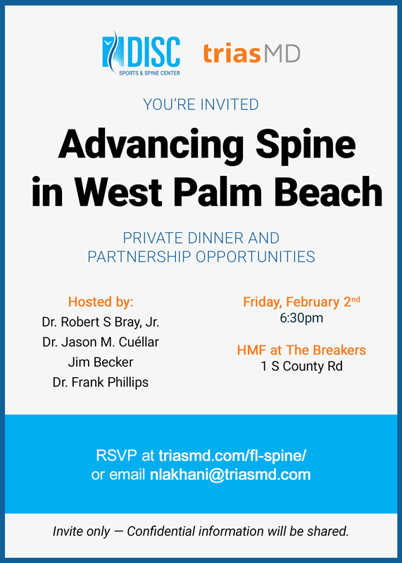 Florida Spine Dinner – TriasMD